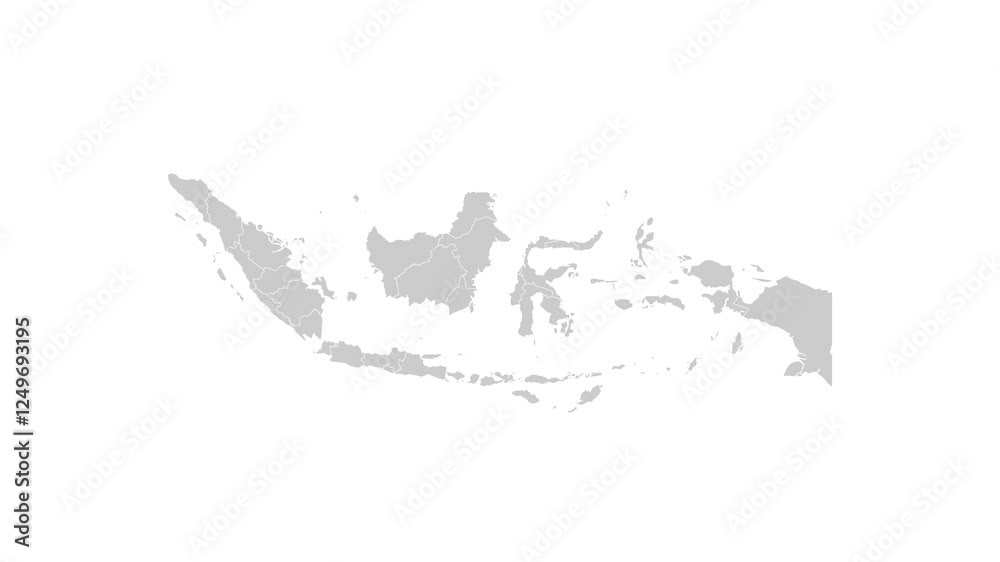 Indonesia map animation. Animation of Connecting all areas into a ...