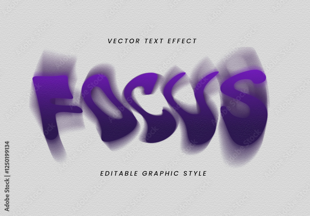 Violet Font Dissolving Font Blur Distorted Text Effect Stock Template ...