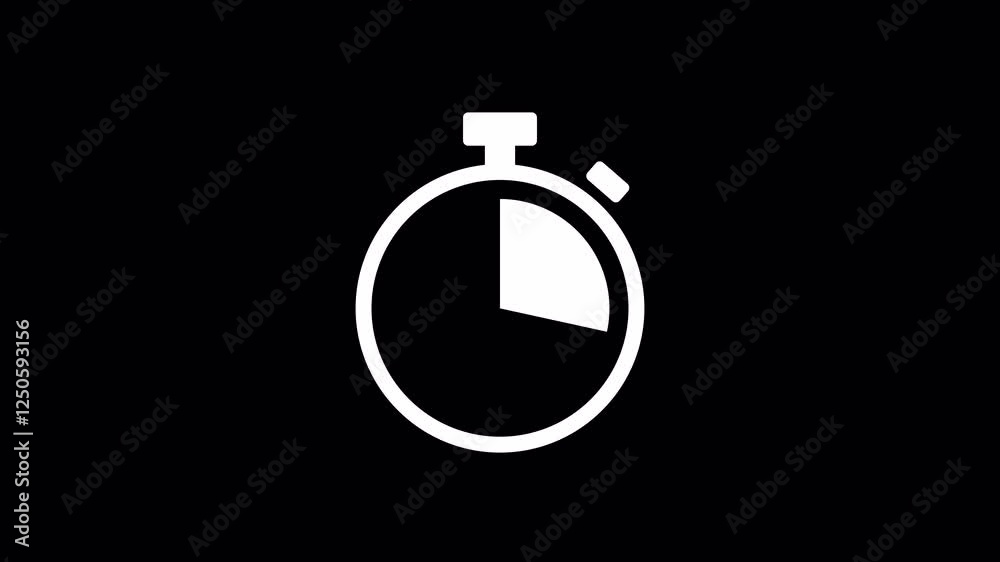 15 seconds countdown, Analog of simple clean timer motion graphic, in ...