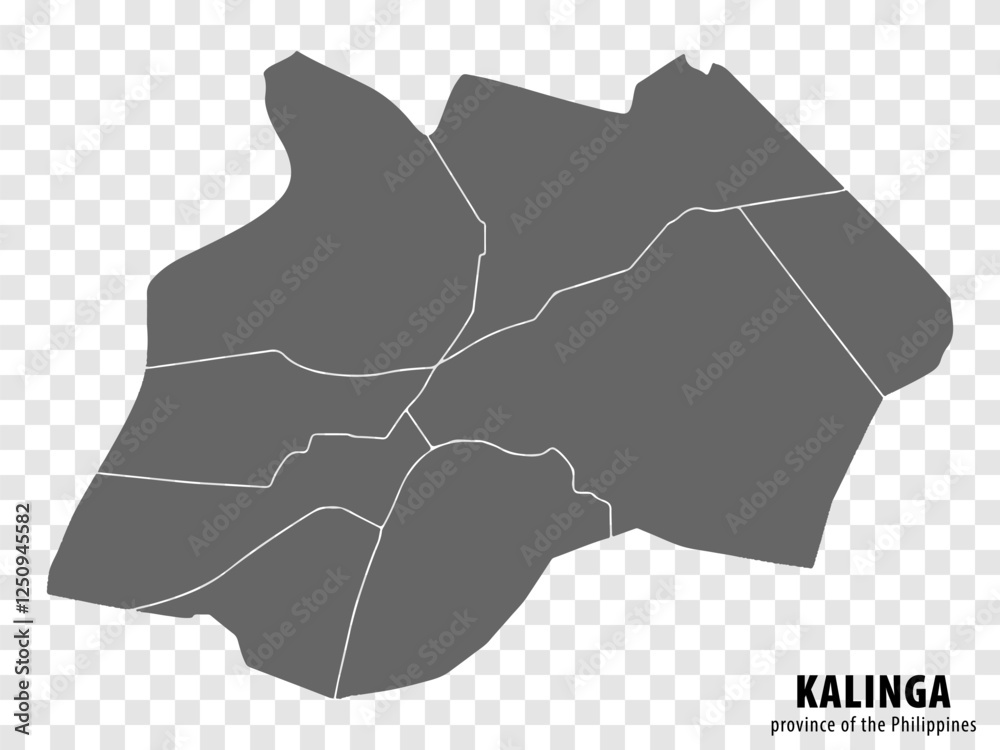 Poster Blank map Kalinga of Philippines – Wall Art | UkPosters