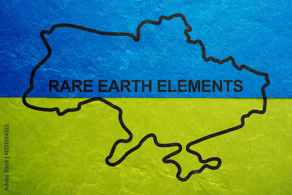 Poster Rare earth elements over a map of Ukraine – Wall Art | UkPosters