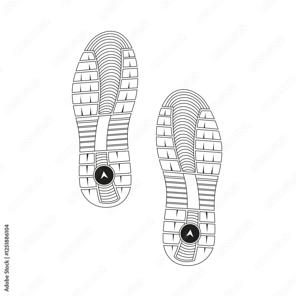 Poster Shoes doodle vector illustration, Hand drawing shoes, Bottom ...