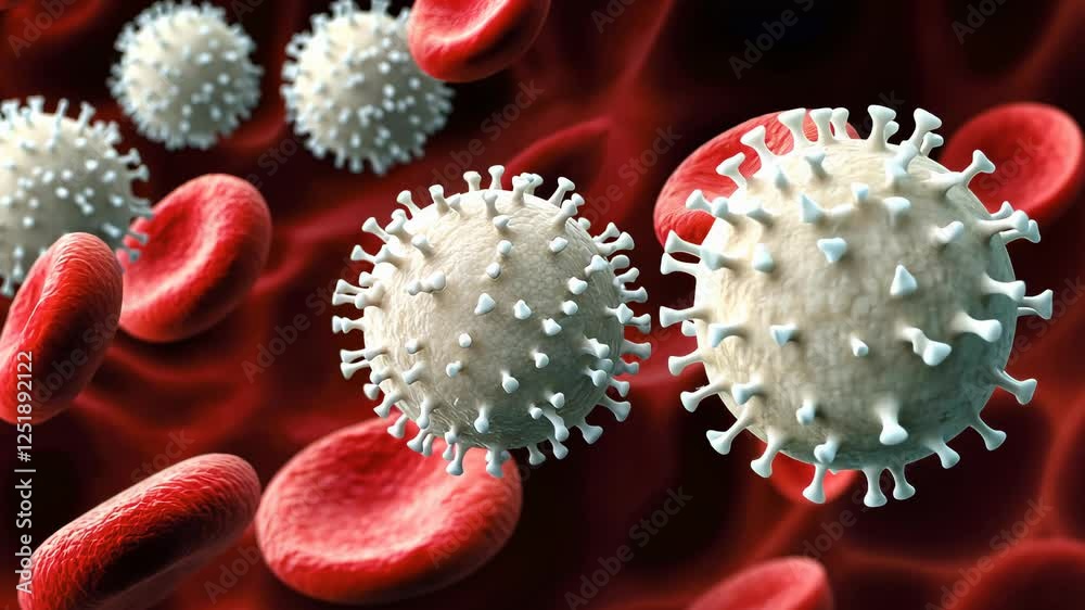 Immune defense mechanism: leukocyte activity, white blood cell function ...