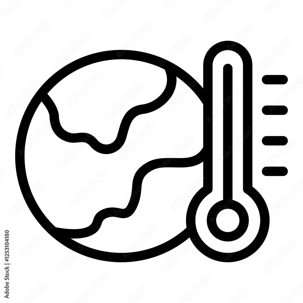 Poster Climate change icon. Vector line icon – Wall Art | UkPosters