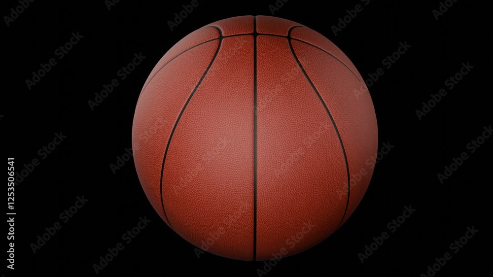 Spinning Basketball ball. Alpha channel PNG codec (only original 4K ...