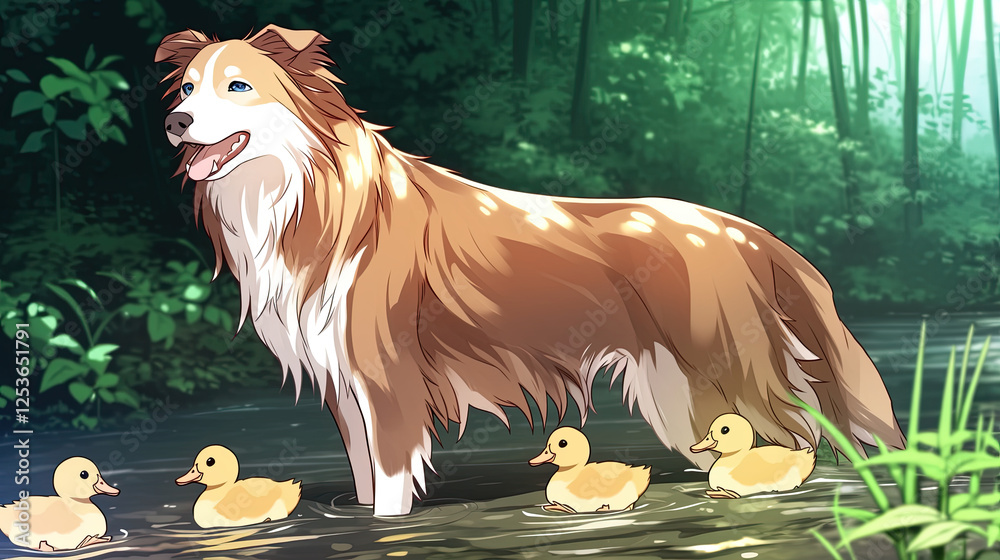 Photo & Art Print Friendly Guardian: A heartwarming illustration of a ...