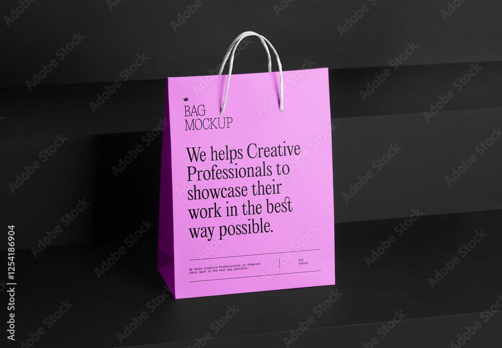 Front View Paper Bag Mockup Stock Template | Adobe Stock