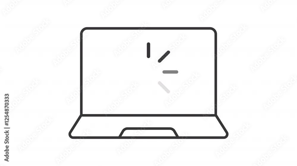 Loading screen line animation. Progress animated icon. Lines showing up ...