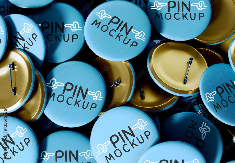 Button Pin Mockup Set Stock Template | Adobe Stock