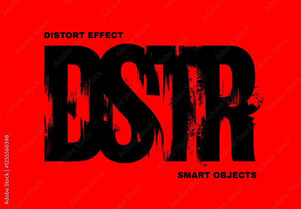 Distort Machine Photoshop Effect Mockup Stock Template | Adobe Stock