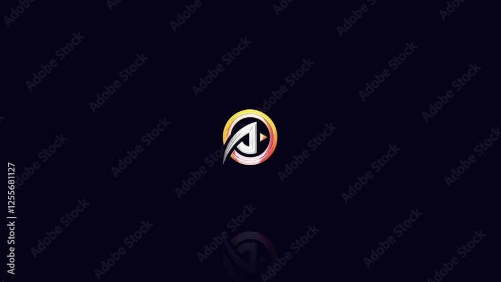 creative 3d new logo intro animation template, Water electric splash ...