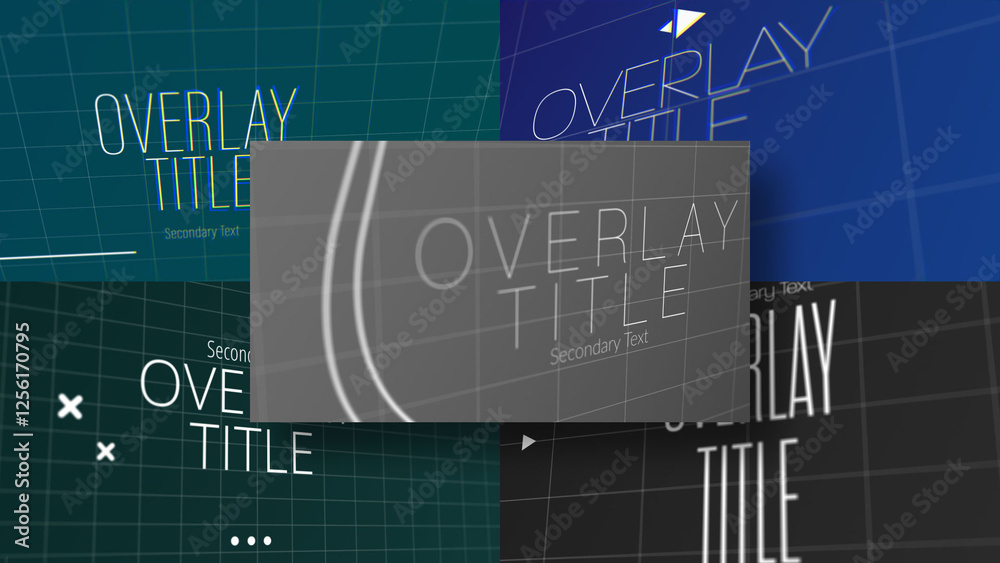 3D Subtle Text Movement | 3D Motion Titles with Control Panels Stock ...