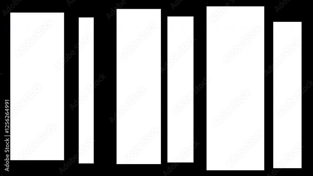 Overlay in black and white rectangle mosaic broken screen made of lines ...