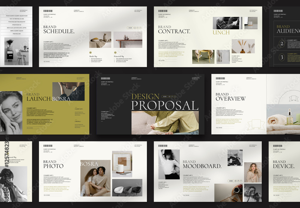 Design Proposal Presentation Template Stock Template | Adobe Stock