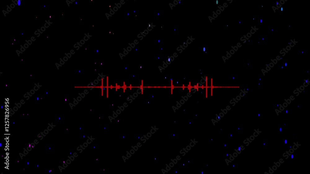 Sound wave audio spectrum black background, audio waveform spectrum ...