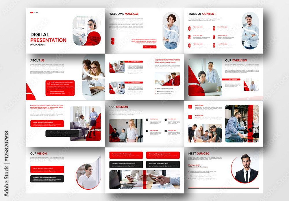 Digital Proposal Presentation Template Stock Template | Adobe Stock
