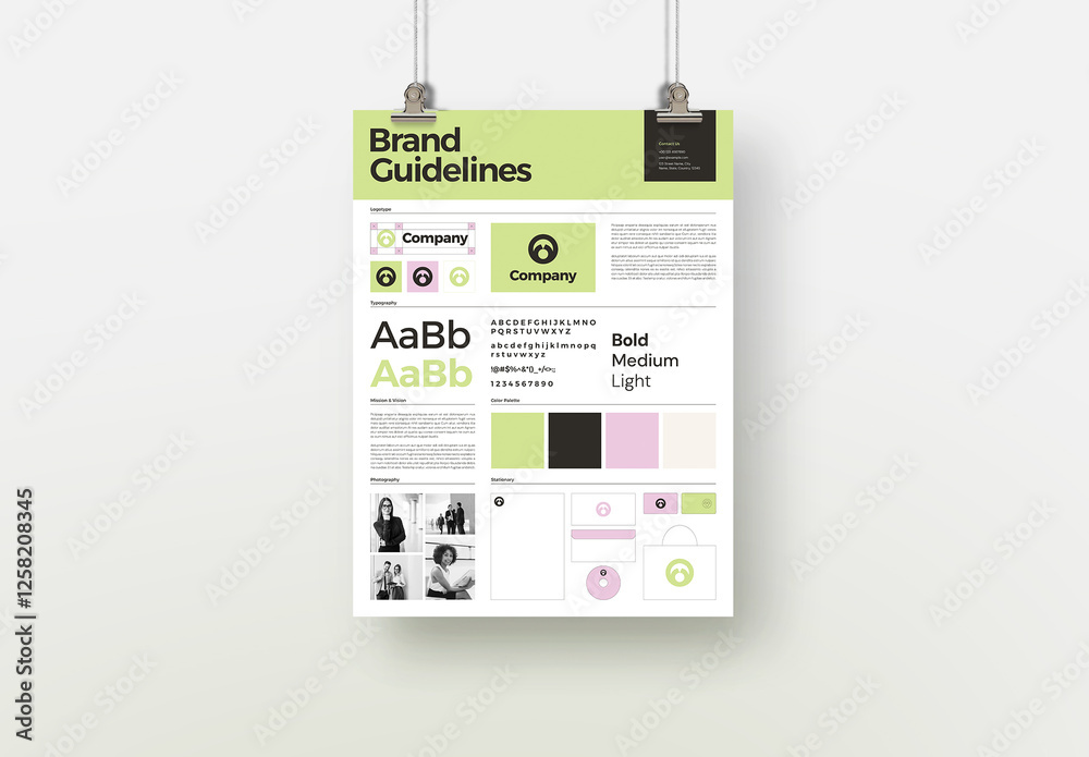 Brand Guidelines Poster Template Stock Template | Adobe Stock