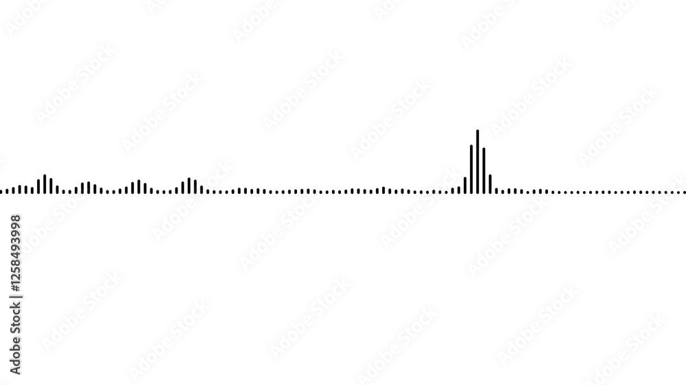 Digital audio spectrum sound Equalizer effect with white background ...