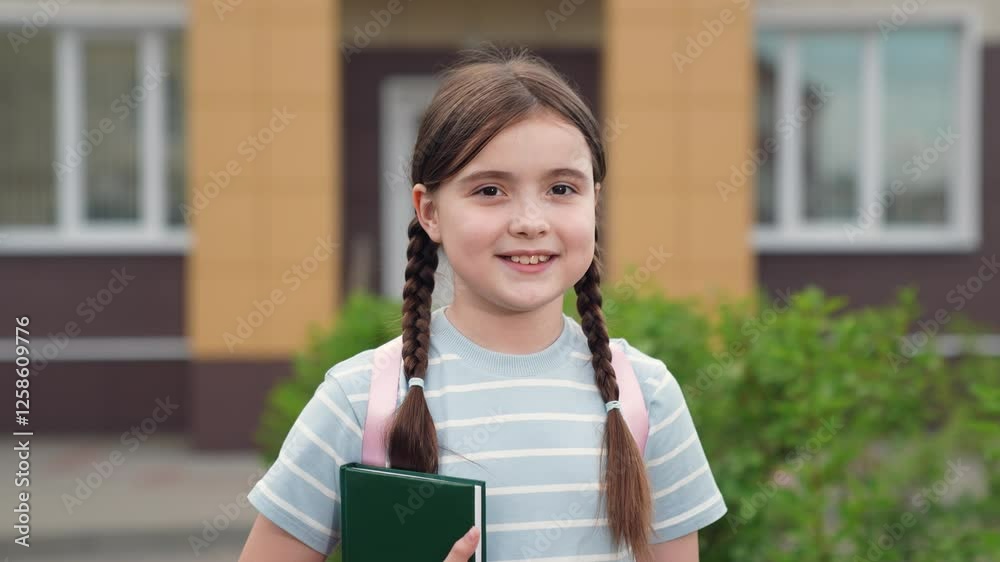 schoolgirl girl looking camera smiling, happy smile eyes schoolgirl ...