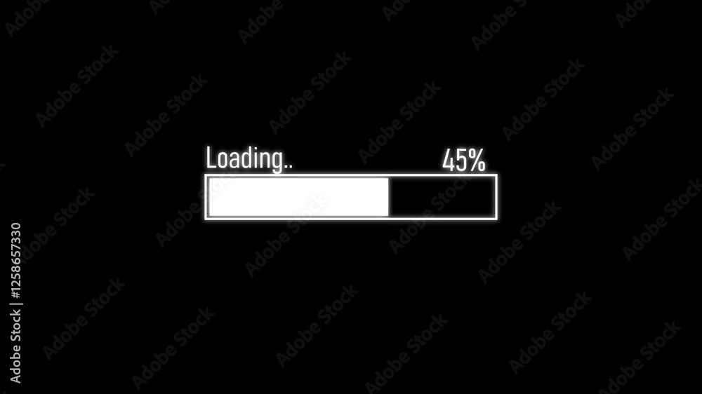 Loading animation on show percentage 1 to 100 and looping video ...