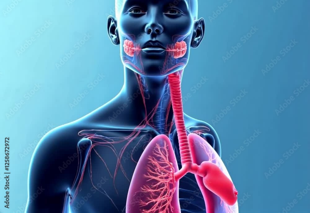 Human Lungs and Heart Anatomy, internal organs of the human body ...