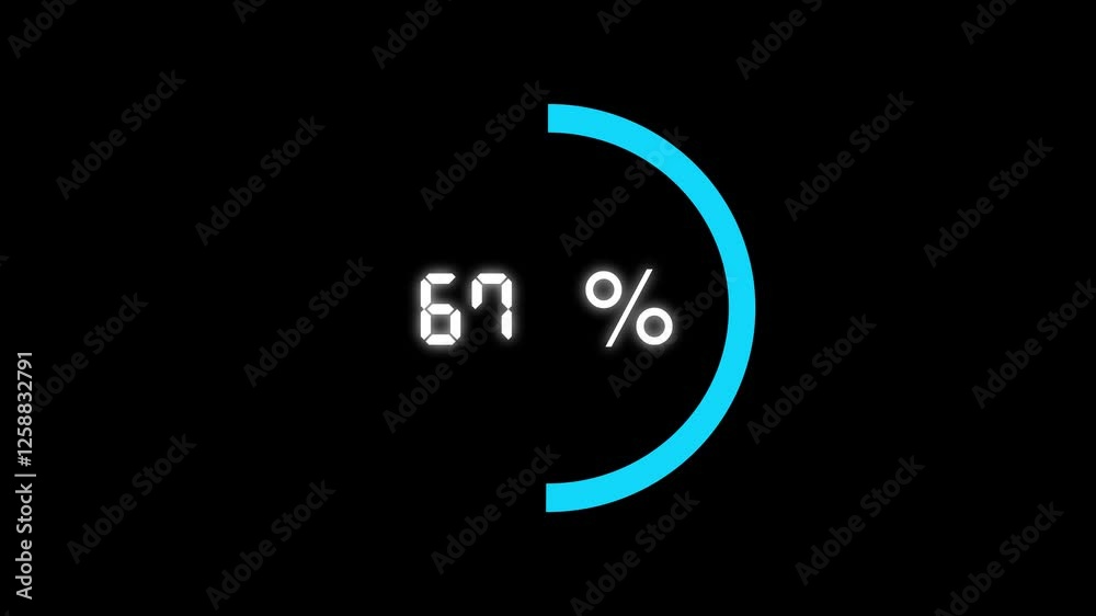 Progress Indicator Overlay percent Completion Minimalistic progress bar ...