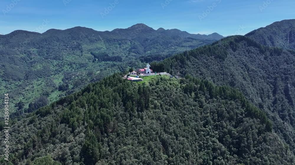 Virgen De Guadalupe Sanctuary At Bogota Cundinamarca Colombia. Bird Eye ...
