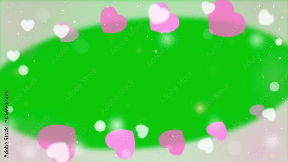 Green screen love effect overlay.Green screen animation motion graphic ...