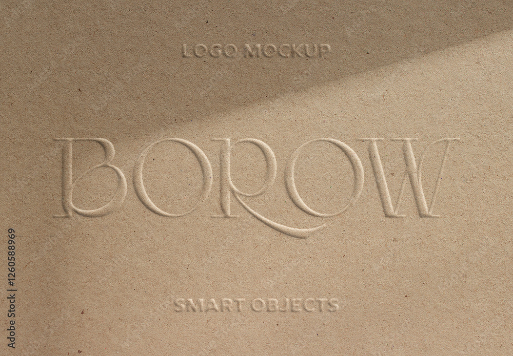 Embossed Paper Logo Mockup Stock Template | Adobe Stock