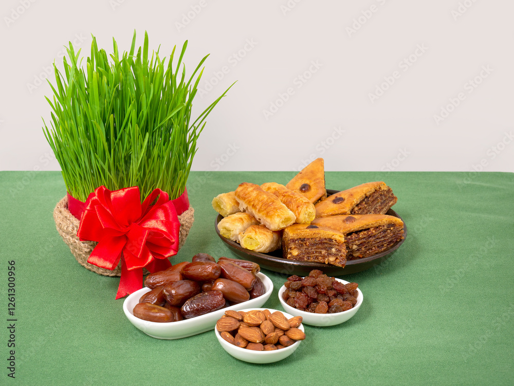 Poster The vernal equinox, a traditional table on Navruz – Wall Art ...