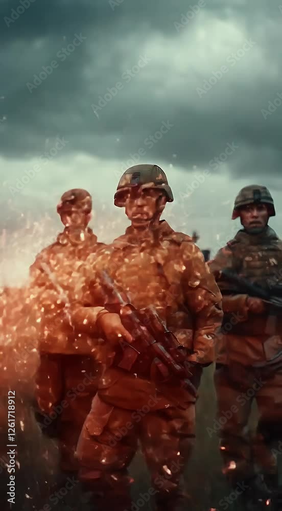 infantry combat sparks group tactic red military armed weapon soldiers ...