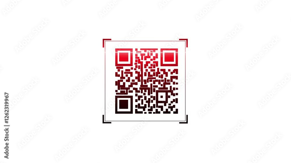 scan QR code barcode animation QR code scanner animated. Holographic QR Code Reveal With Elegant ...