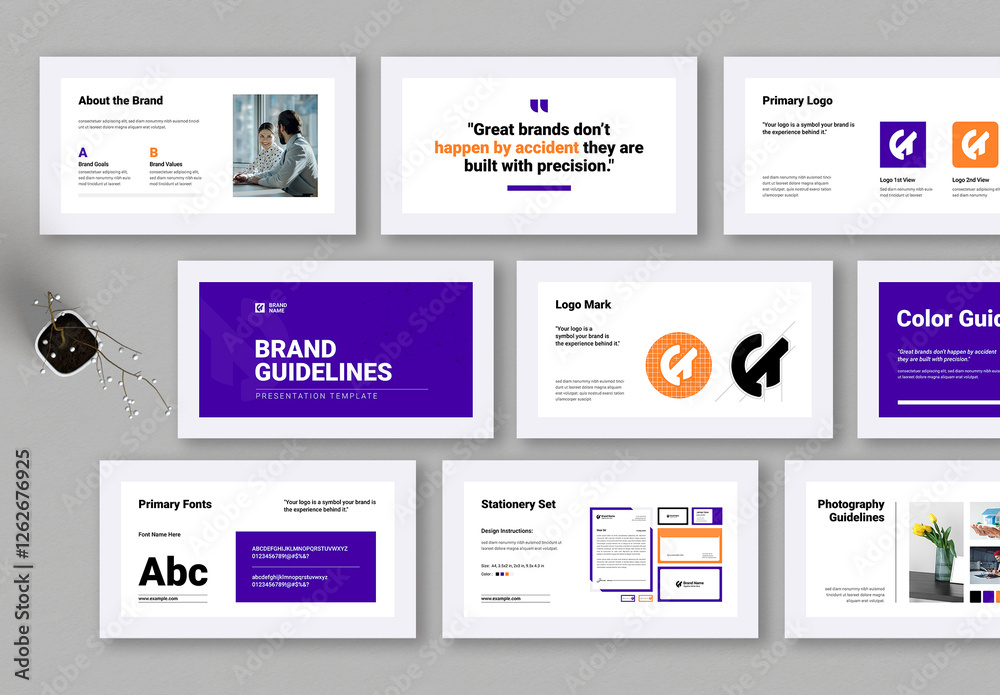 Brand Book Presentation Design Stock Template | Adobe Stock
