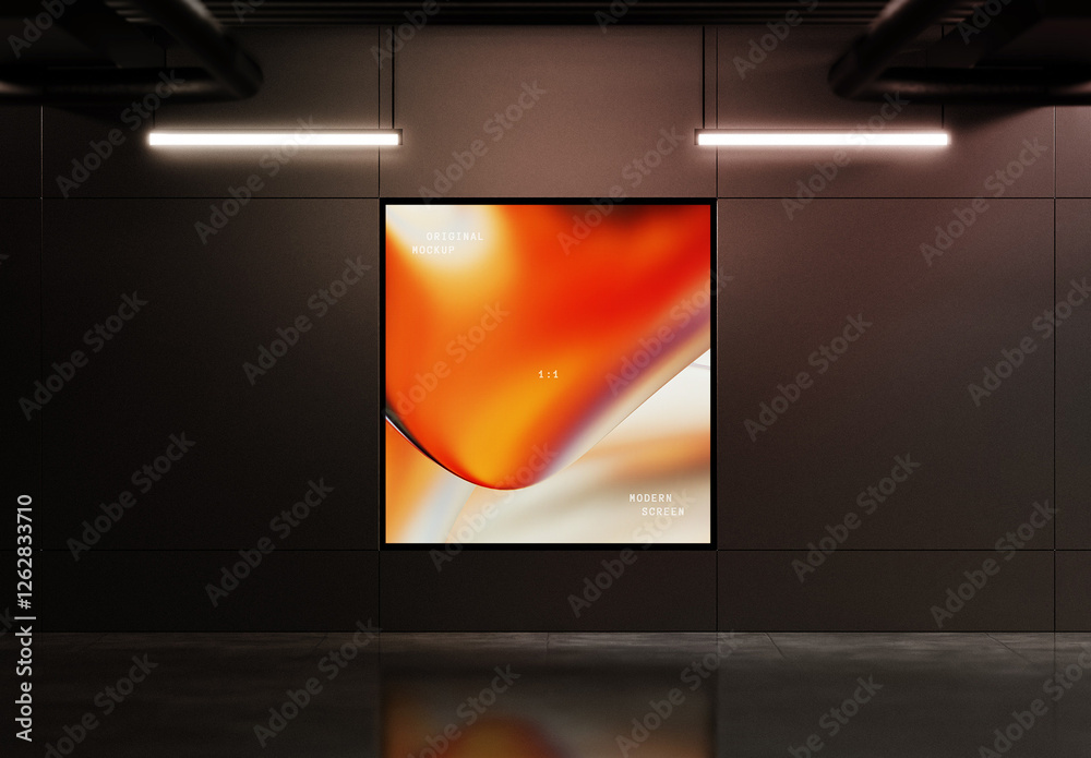 Digital Screen Display Mockup Stock Template | Adobe Stock