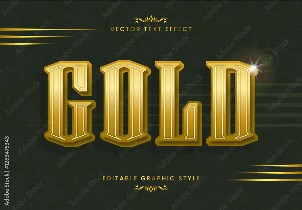 Golden Elegant Font Luxury Shine Text Effect Stock Template | Adobe Stock