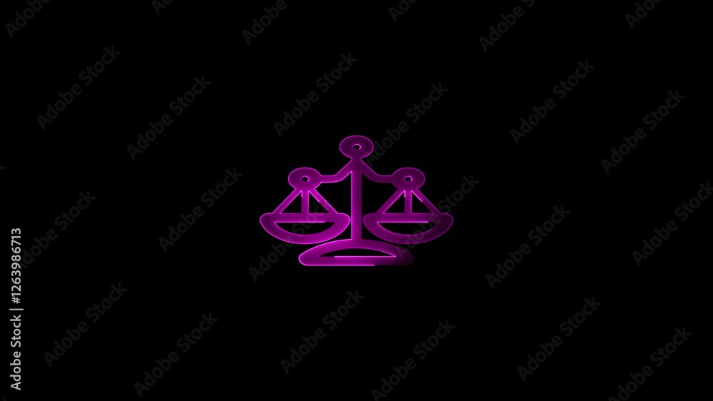 Balance scale sign.Balance scale sign. Motion graphics.Symbol of ...