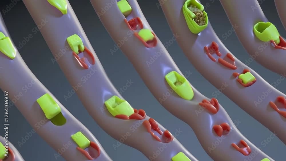 3D Animation Concept of Human Digestive System Large and Small ...