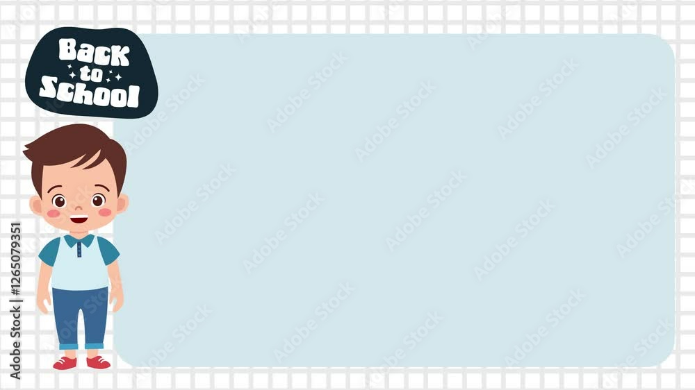 Animated background for school presentations with a cute boy ...