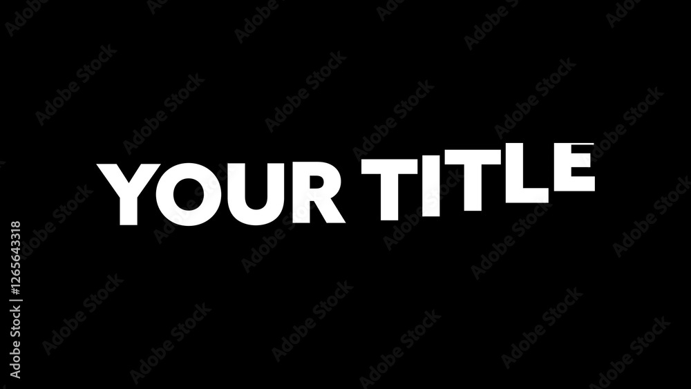 Slide In Letters Animated From Top to Bottom Title Stock Template ...