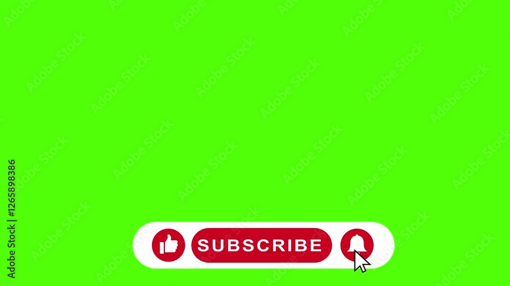 YouTube Subscribe Button Animation with Green Screen Background – Click ...