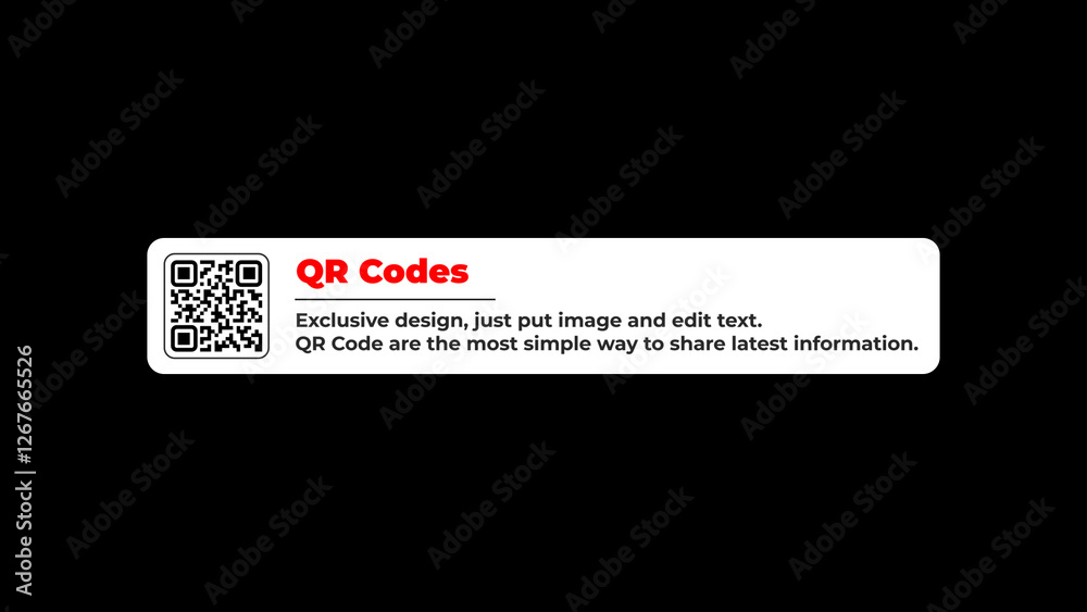 QR Code Lower Thirds Animation 6. Stock Template | Adobe Stock