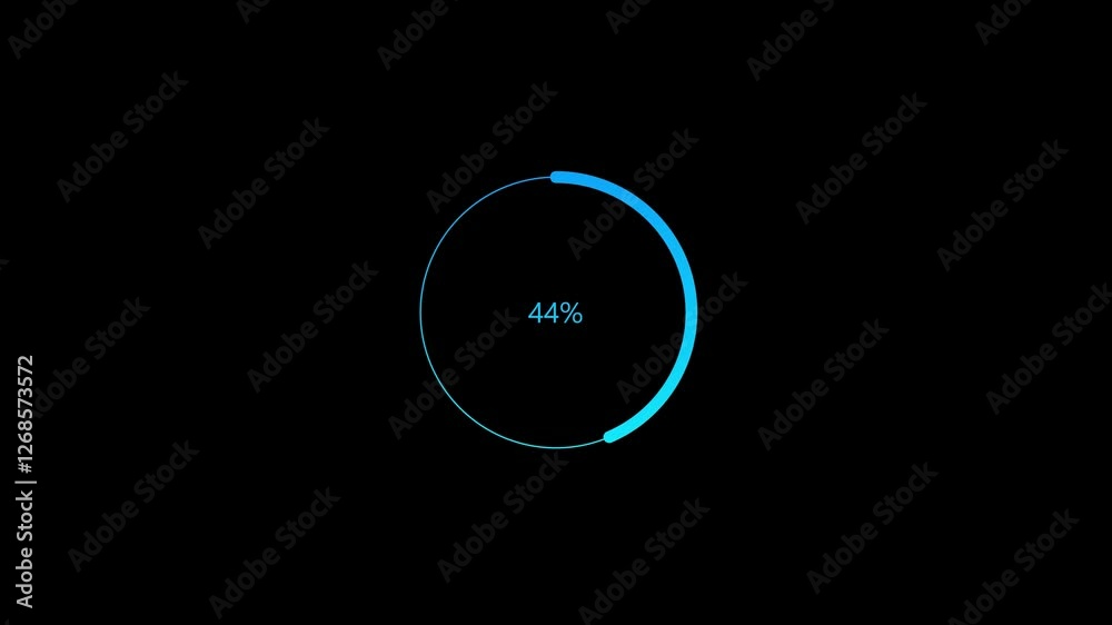 Abstract 61% number percent circle loading pie chart circle modern ...