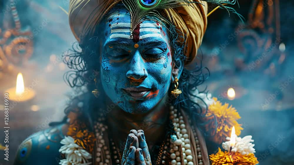 Mystical vision: Krishna video, Vishnu incarnation, celestial force ...