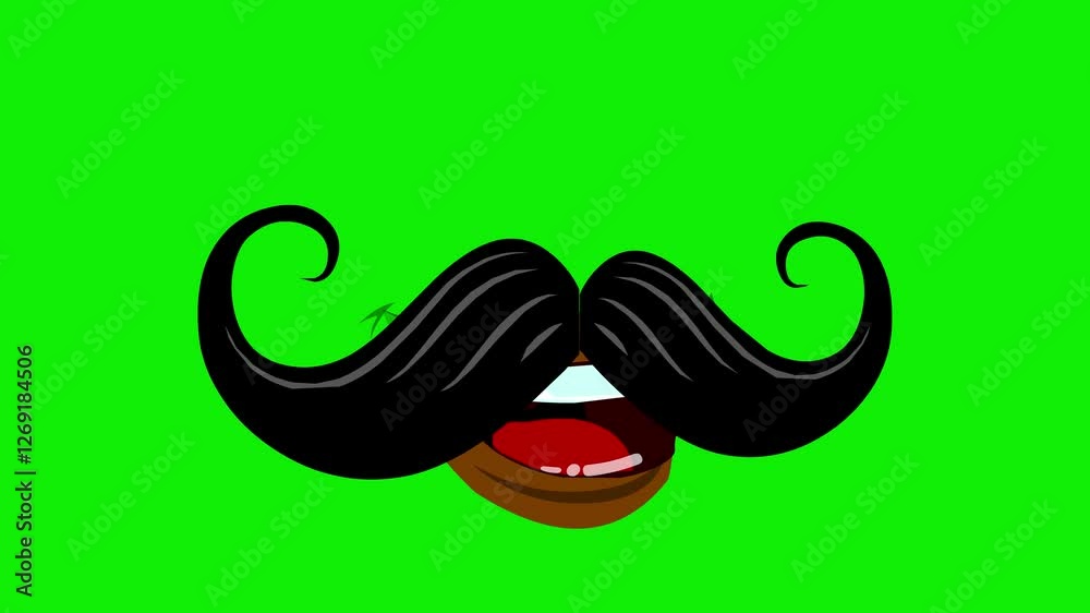 Cartoon Character Mouth Lip Sync On Green Screen 2D Animation ...
