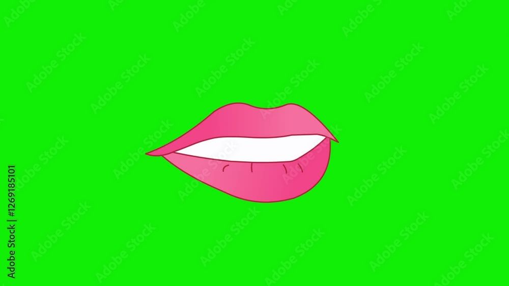 Cartoon Character Mouth Lip Sync On Green Screen 2D Animation ...