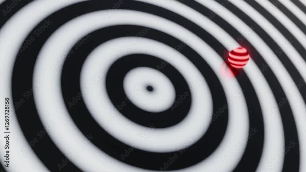 Hypnotic Balls Moving Illusion Animation Loop 4k Background.Optical Illusion Black And White ...