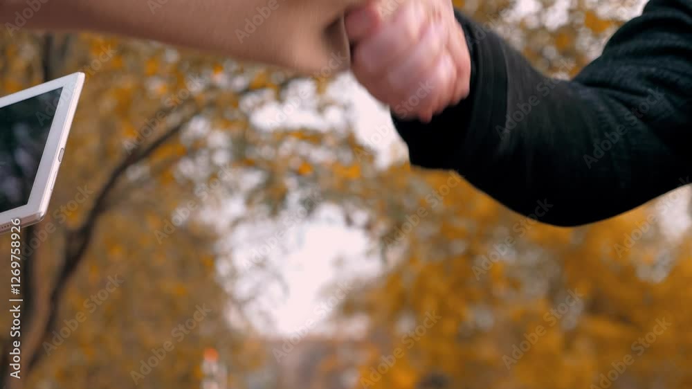 Company employees shake hands as sign of respect and agreement. Male ...