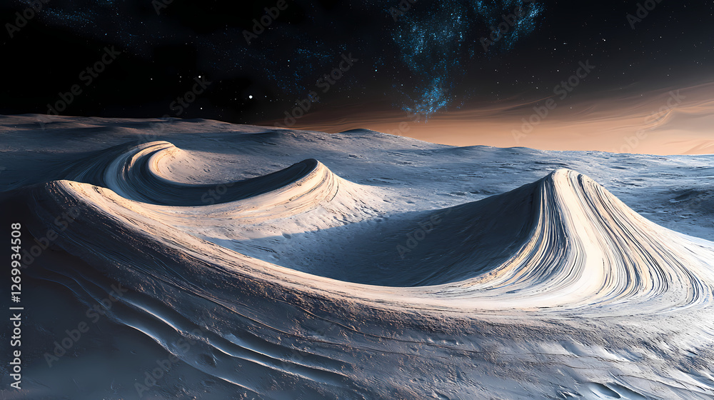 Poster A planet with sentient sand dunes that shift and rearrange ...