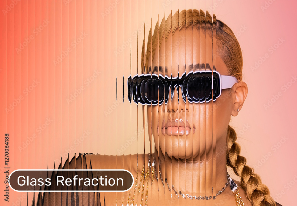 Glass Refraction Effect Stock Template | Adobe Stock