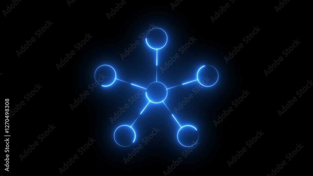 Computer topology icon animation. star topology sign. Animation of ...
